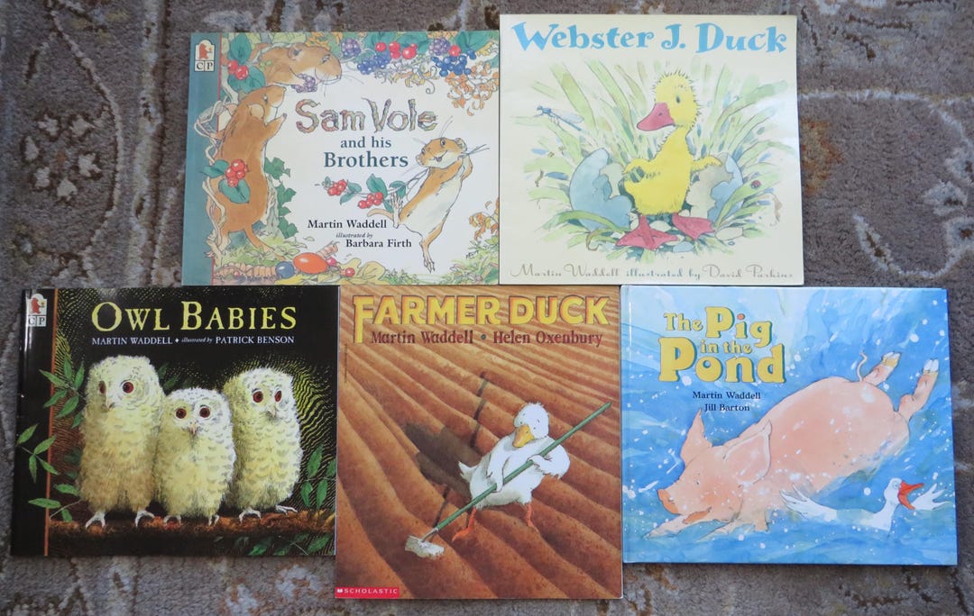 5 Martin Waddell Books 1 SIGNED the Pig in the Pond, Farmer Duck, Owl ...