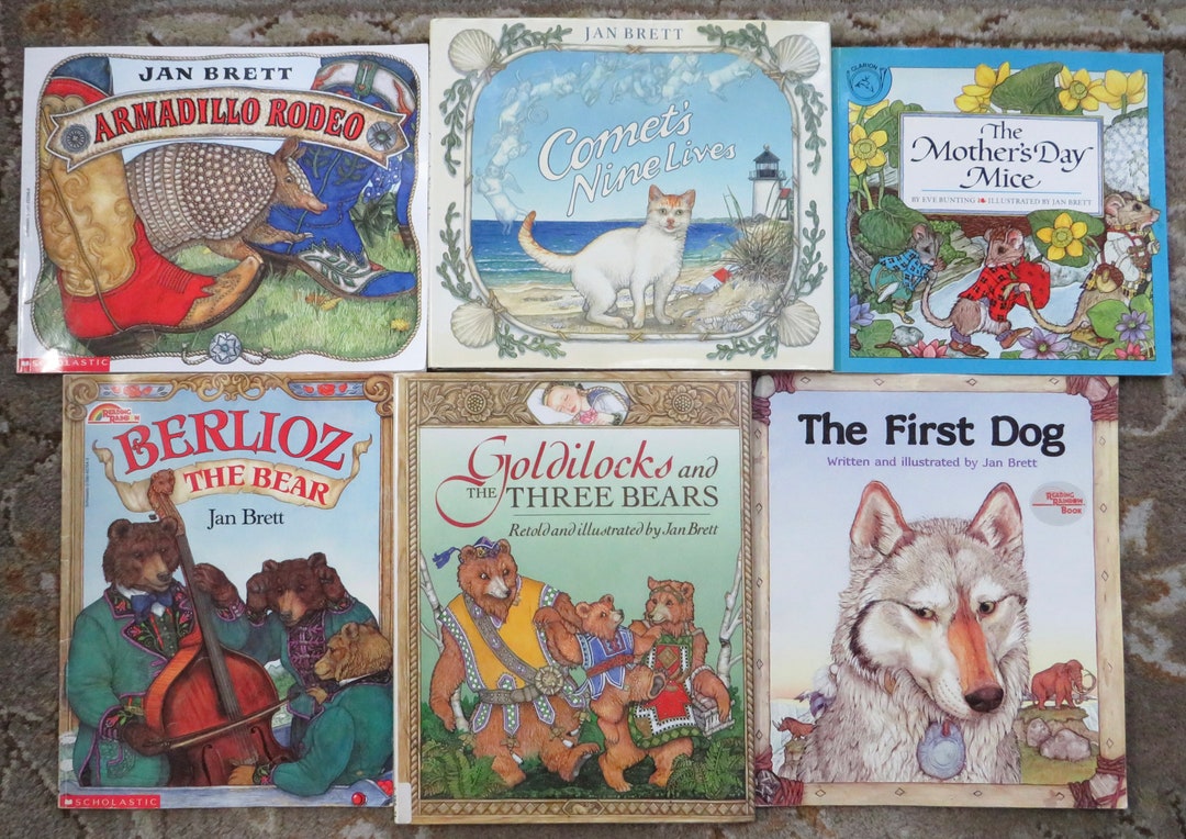 6 Jan Brett Books Comet's Nine Lives, Goldilocks and the Three Bears ...