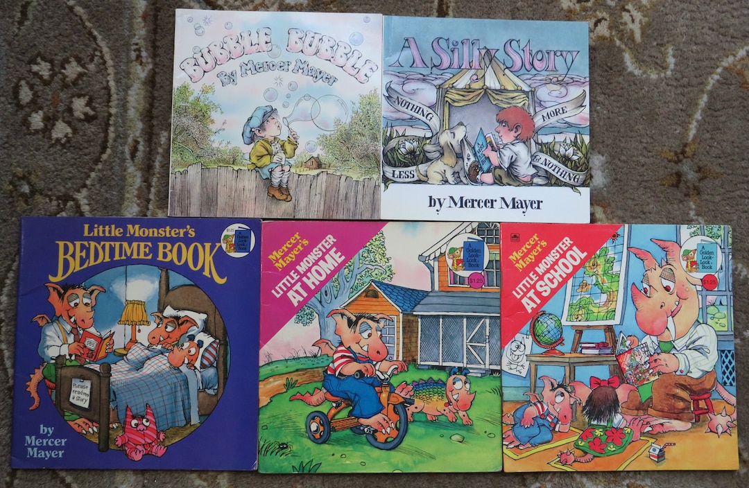 5 Mercer Mayer Books Little Monster at School, Little Monster at Home ...