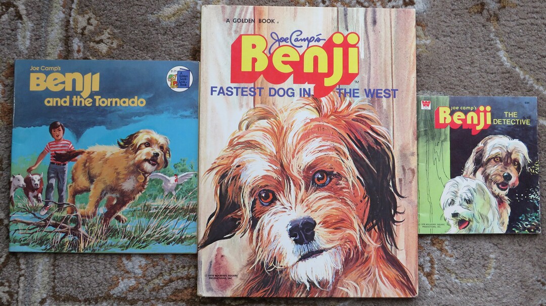 3 Benji Books: Joe Camp's Benji Fastest Dog in the West Big Golden Book ...