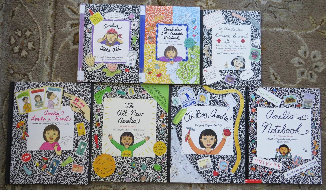 7 Amelia Books by Marissa Moss Dr. Amelia's Boredom Survival Guide ...