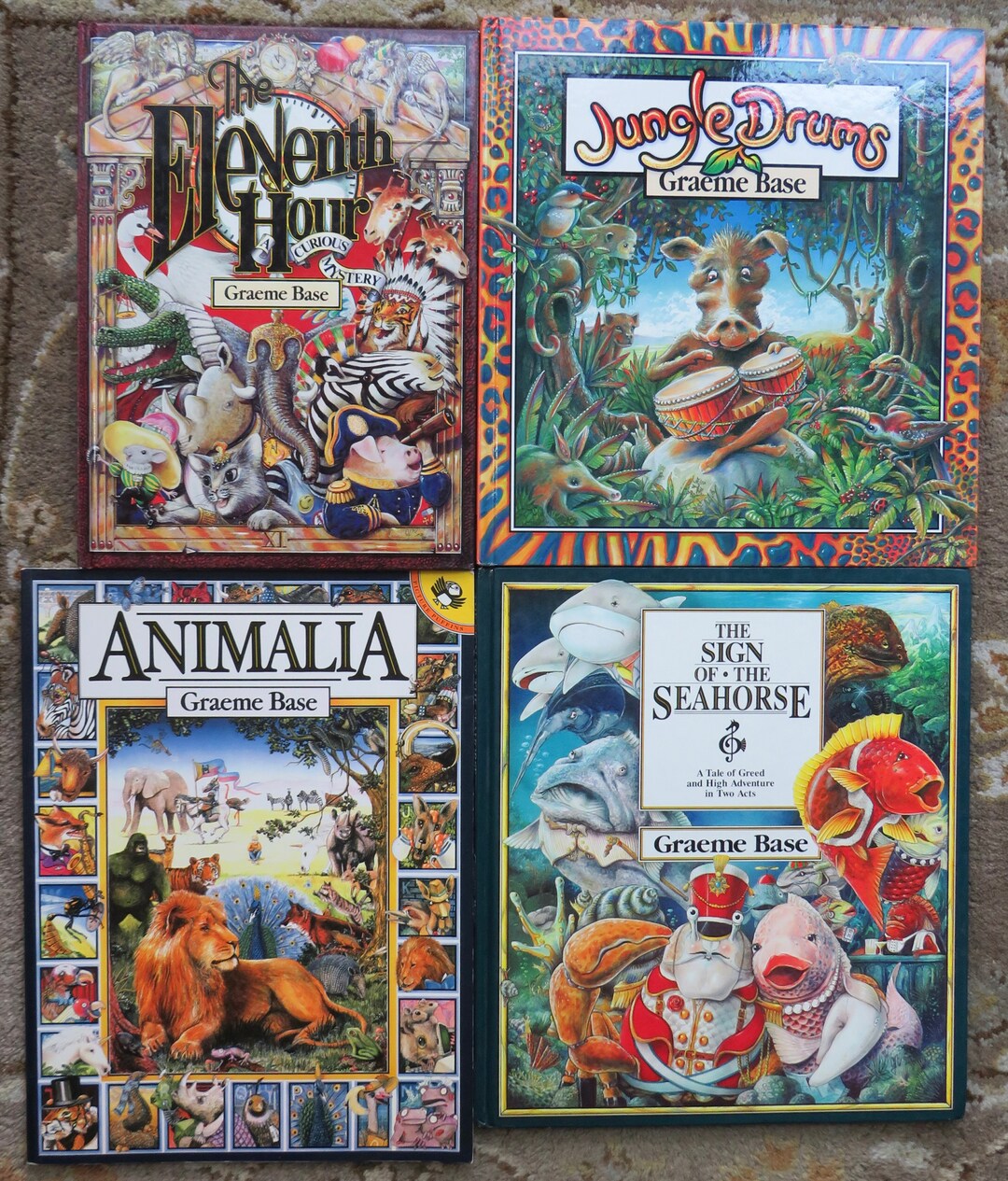 4 Graeme Base Books Animalia, the Sign of the Seahorse, the Eleventh ...