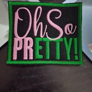 Oh so Pretty Patch, Pink and Green, Pretty Girl, Patches, AKA - Etsy