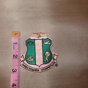 AKA Shield Patch, Patches, 1908, Pink and Green Patch, One Patch per ...