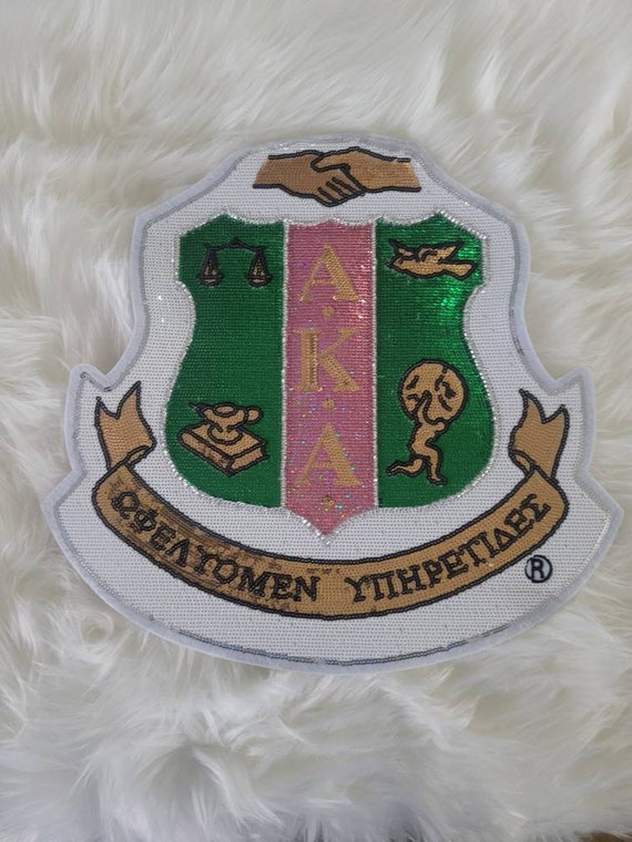 Sequins Shield Patch AKA Patches DIY Sorority Pink and - Etsy