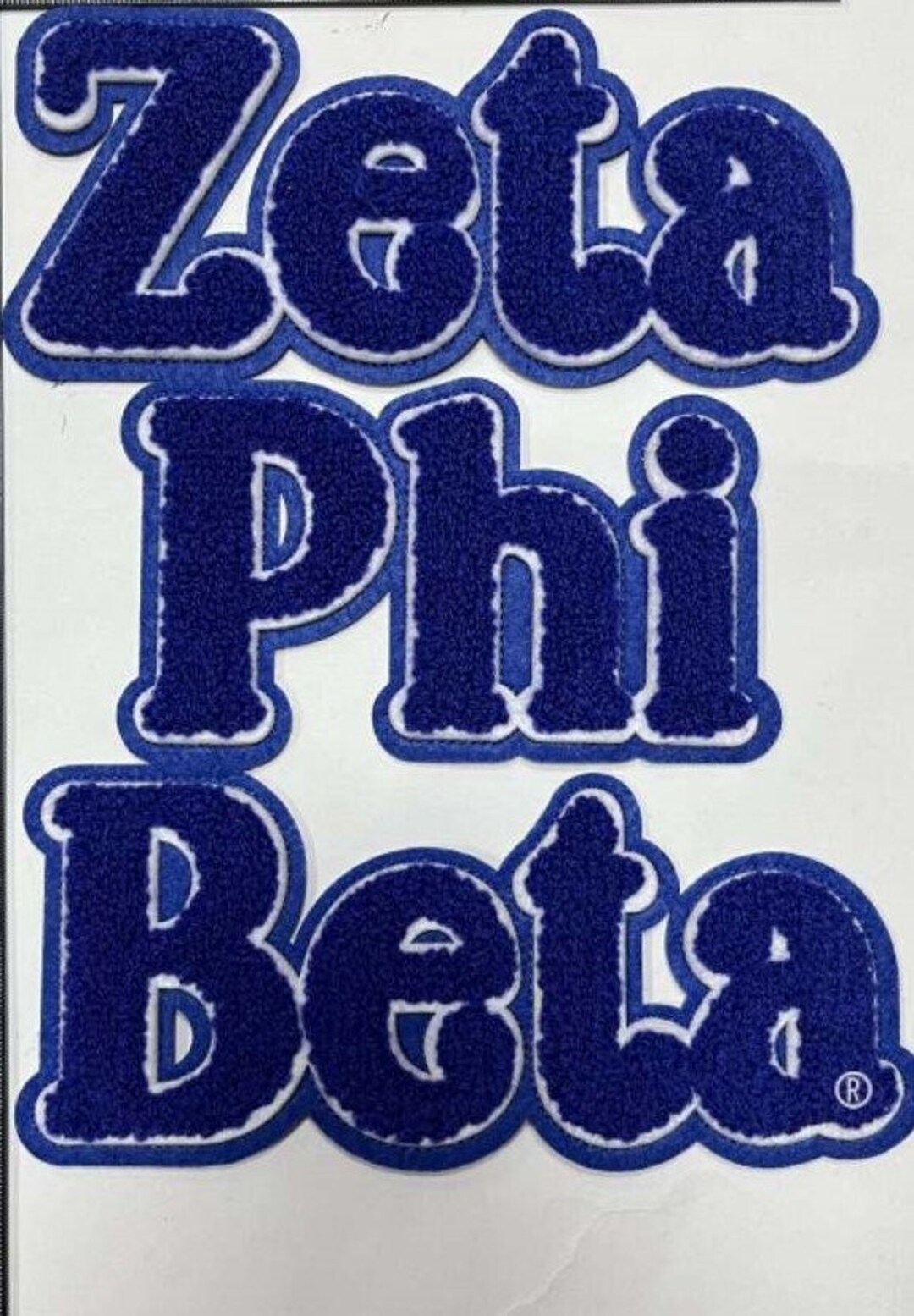 Zeta Chenille Patch, Jackets, Camo, DIY, Patches, RTS,1920, Sorority, Blue and White - Etsy