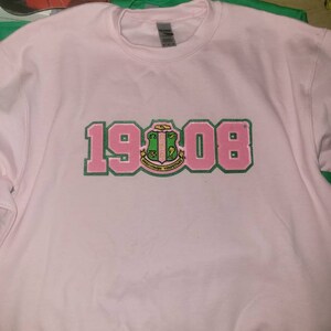 1908 Chenille Patch, Patches, Pink and Green, Ivy Patch, AKA Patch, Pretty Girls, Gifts, DIY ...