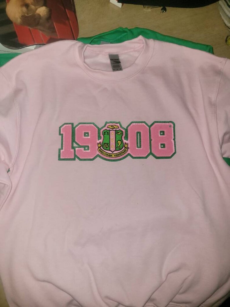 1908 Chenille Patch, Patches, Pink and Green, Ivy Patch, AKA Patch ...