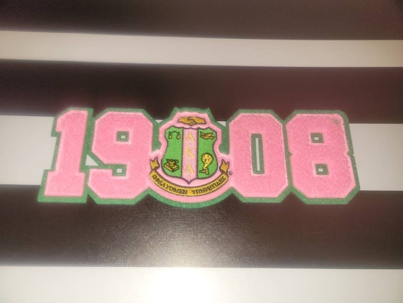 1908 Chenille Patch Patches Pink and Green Ivy Patch AKA - Etsy