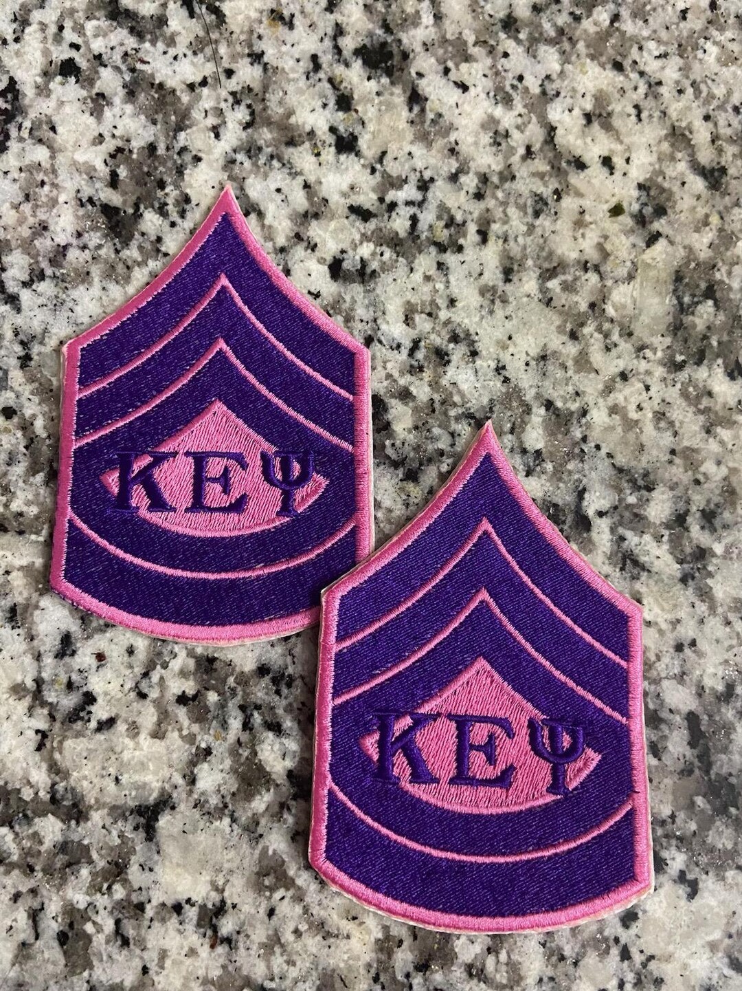 KEY Striped Patch, Patches, DIY, Pink and Purple, One Patch per Order ...