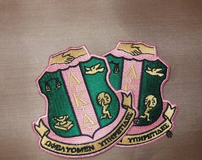 AKA Shield Patch, Patches, 1908, Pink and Green Patch, One Patch per ...