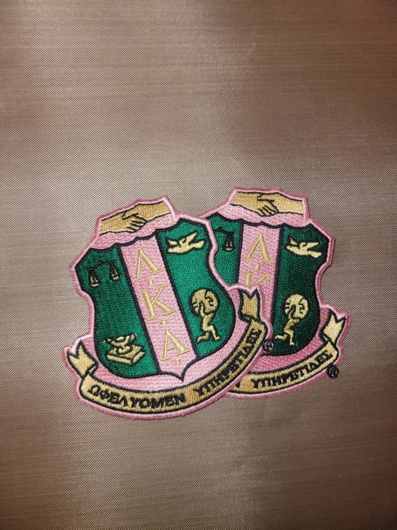 AKA Shield Patch, Patches, 1908, Pink and Green Patch, One Patch per ...
