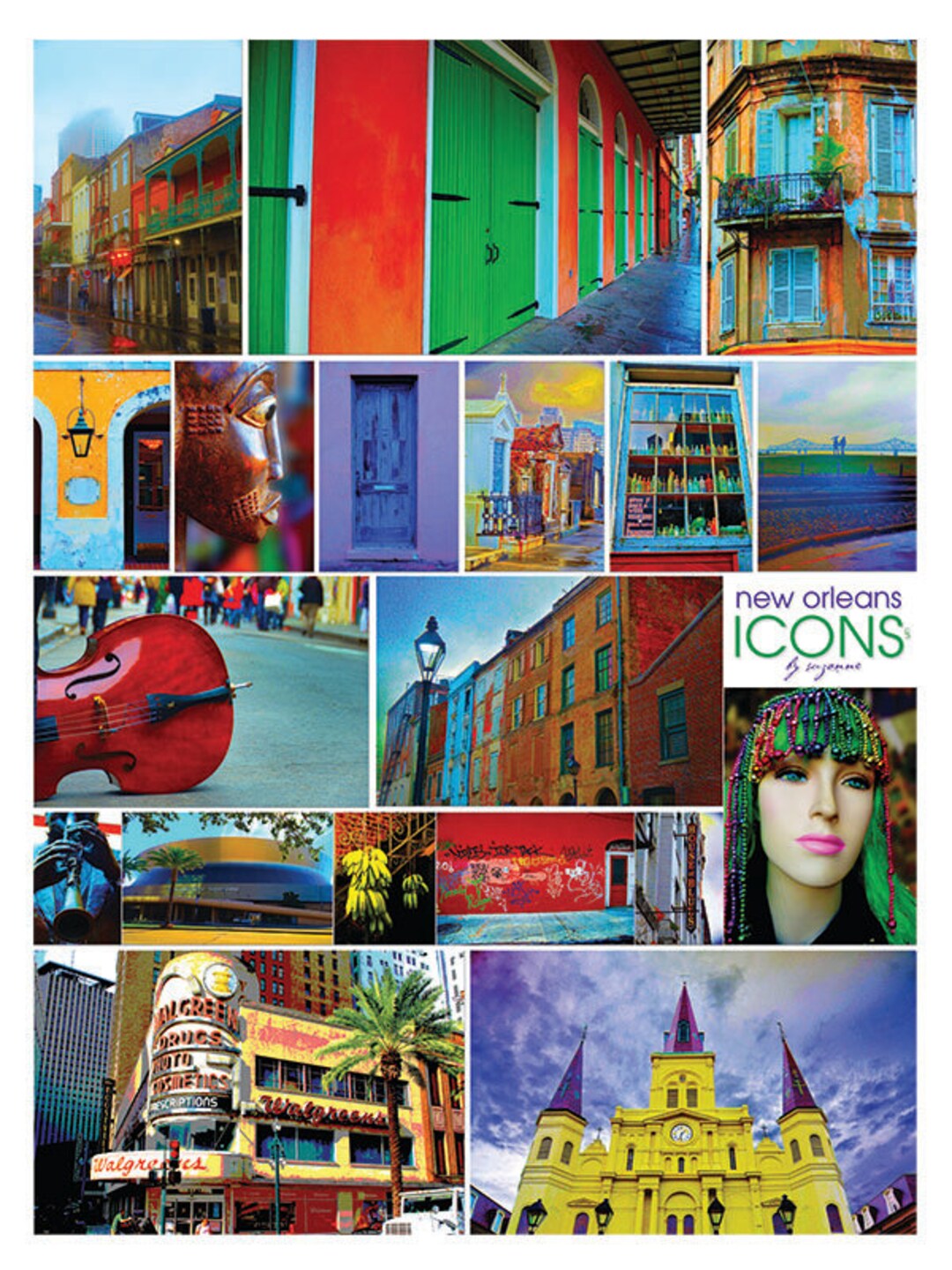 New Orleans Icon Poster 18x24 - Etsy