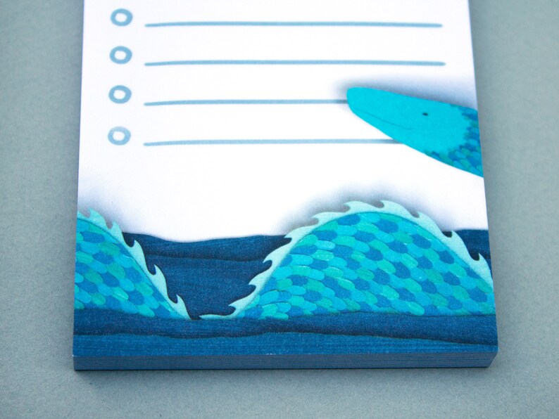 50 Page Notepad With Sea Serpent and Seagull (3x8") - Etsy