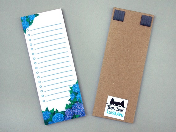 Hydrangea Notepad With 50 Pages 3x8 - Etsy