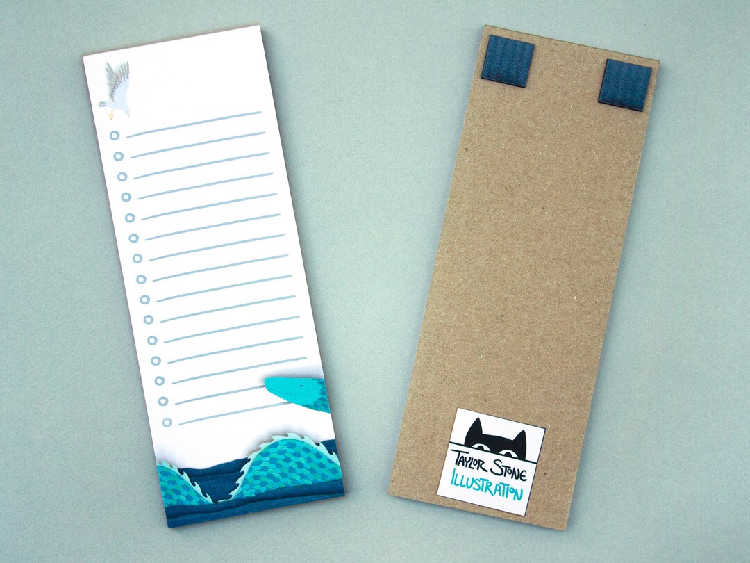 50 Page Notepad With Sea Serpent and Seagull (3x8") - Etsy