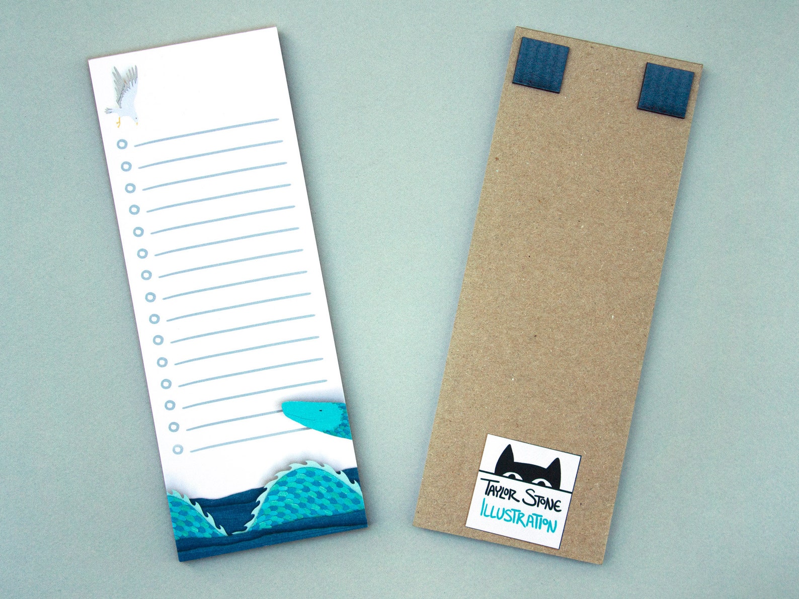 50 Page Notepad With Sea Serpent and Seagull (3x8") - Etsy