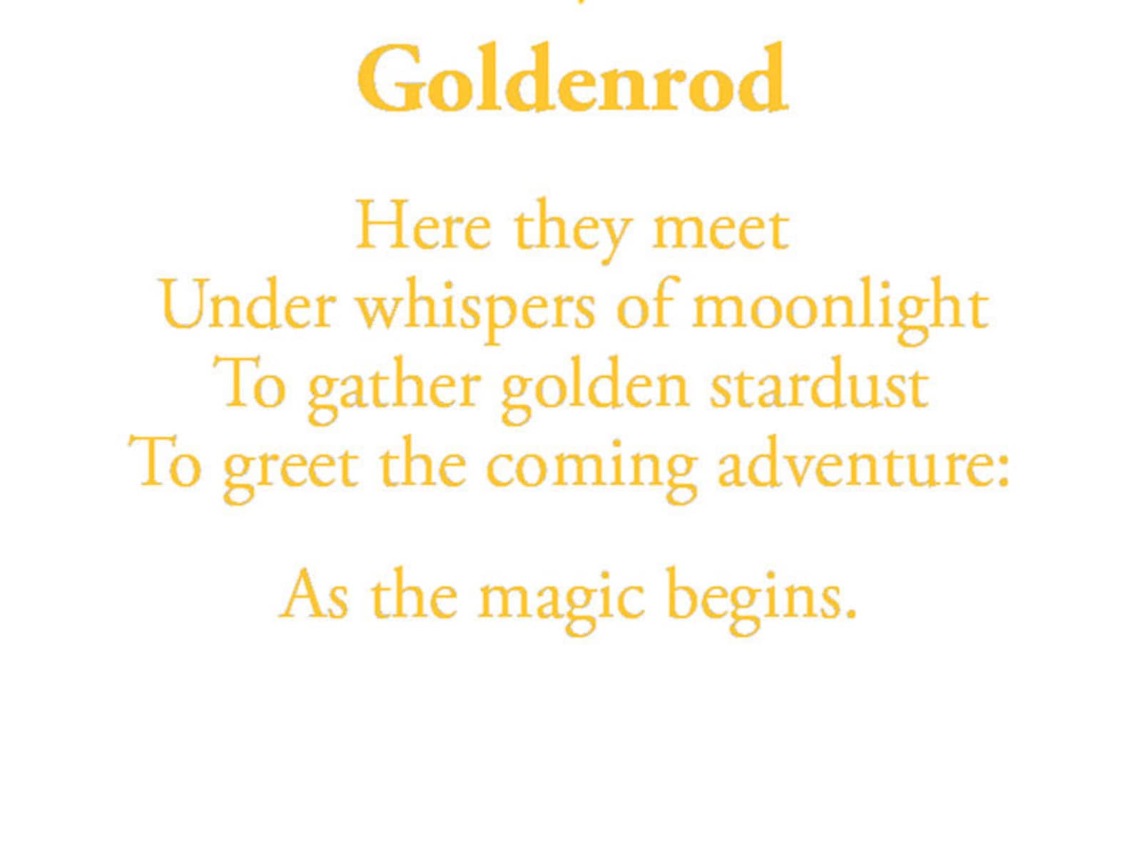 Goldenrod Flower Card With Poem - Etsy