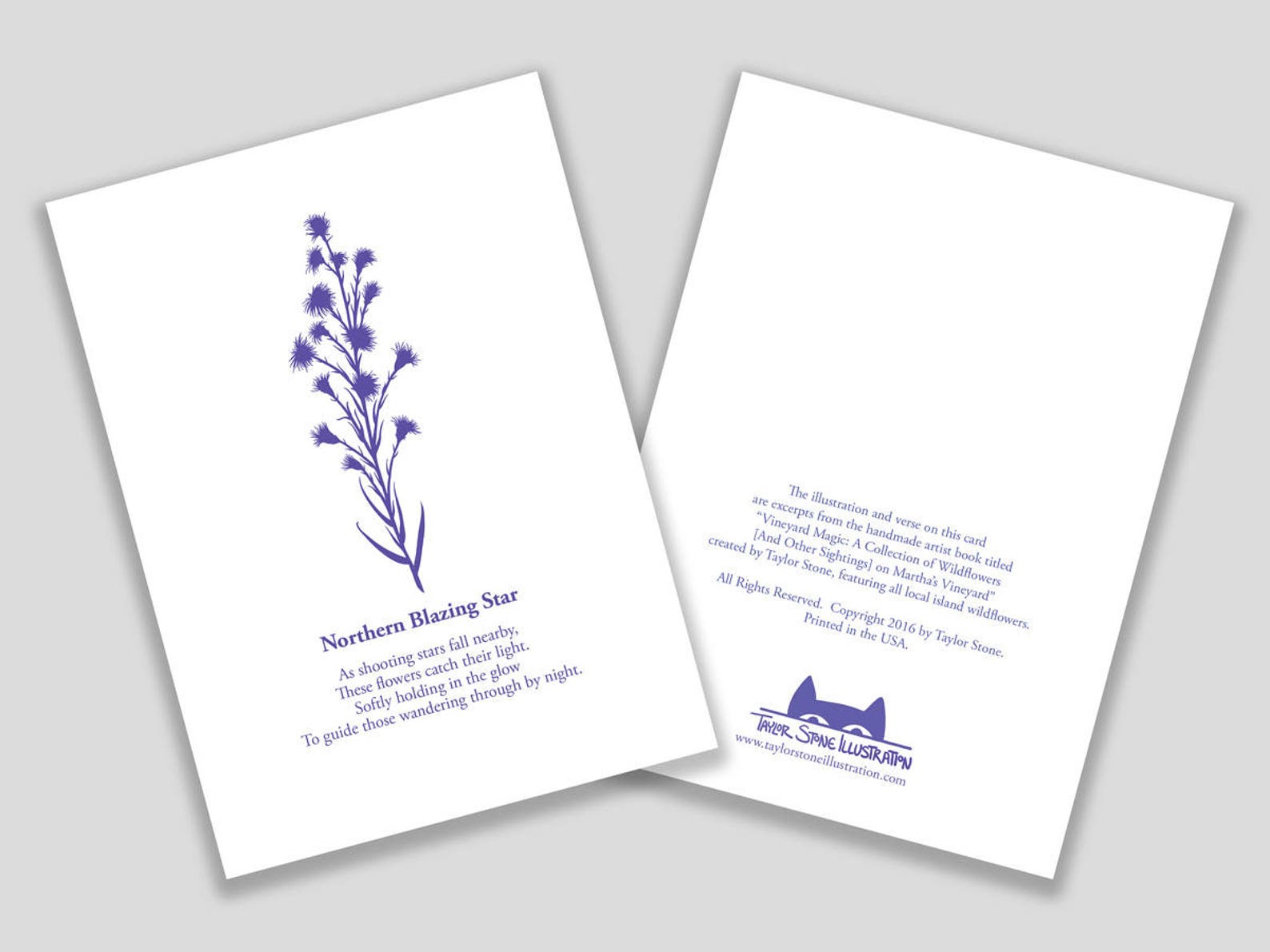 Northern Blazing Star Flower Card With Poem - Etsy