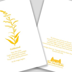 Goldenrod Flower Card With Poem - Etsy