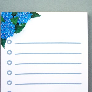 Hydrangea Notepad With 50 Pages 3x8 - Etsy