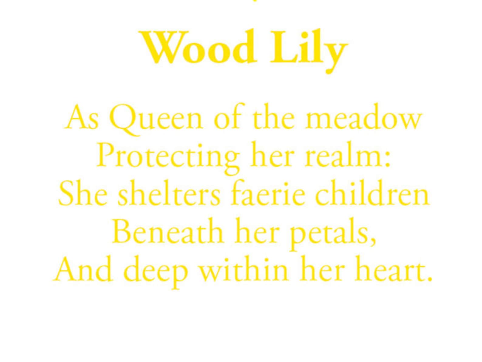 Wood Lily Flower Card With Poem - Etsy