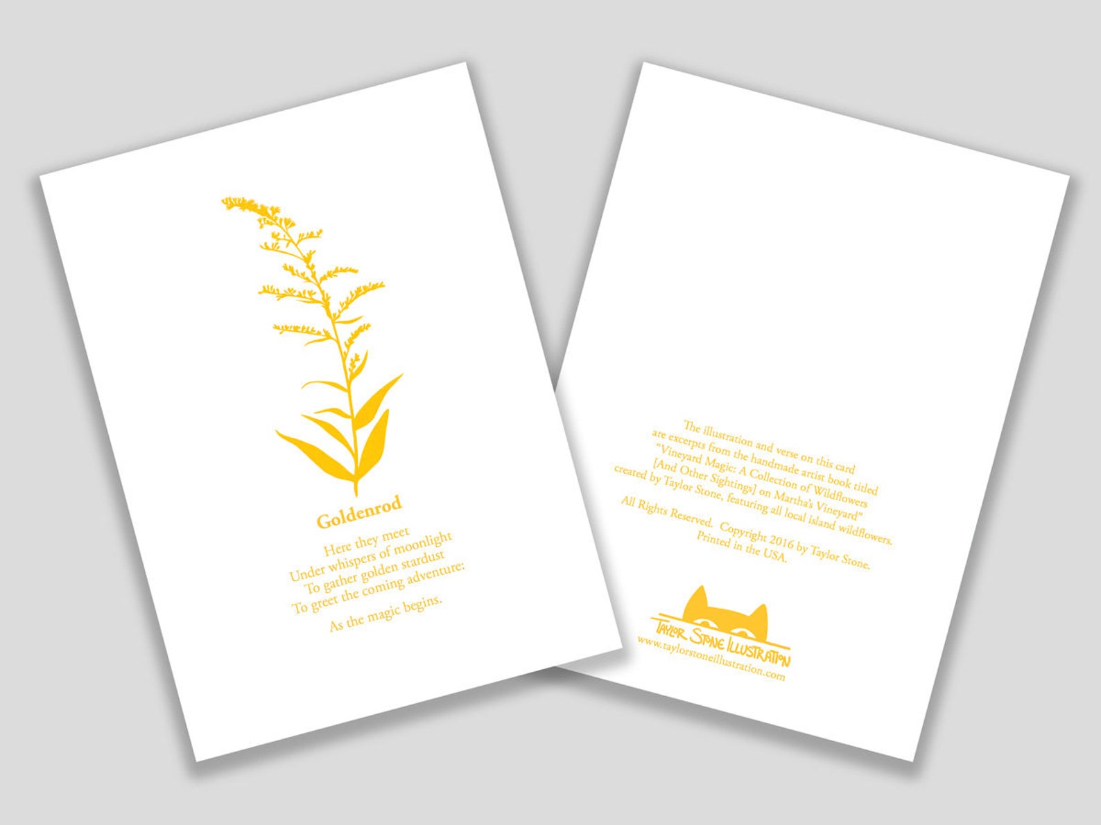 Goldenrod Flower Card With Poem - Etsy
