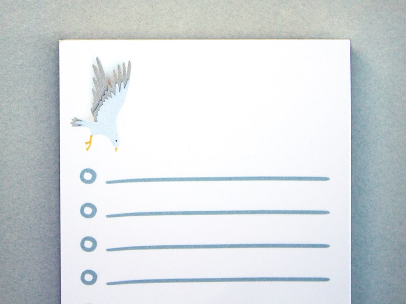 50 Page Notepad With Sea Serpent and Seagull (3x8") - Etsy