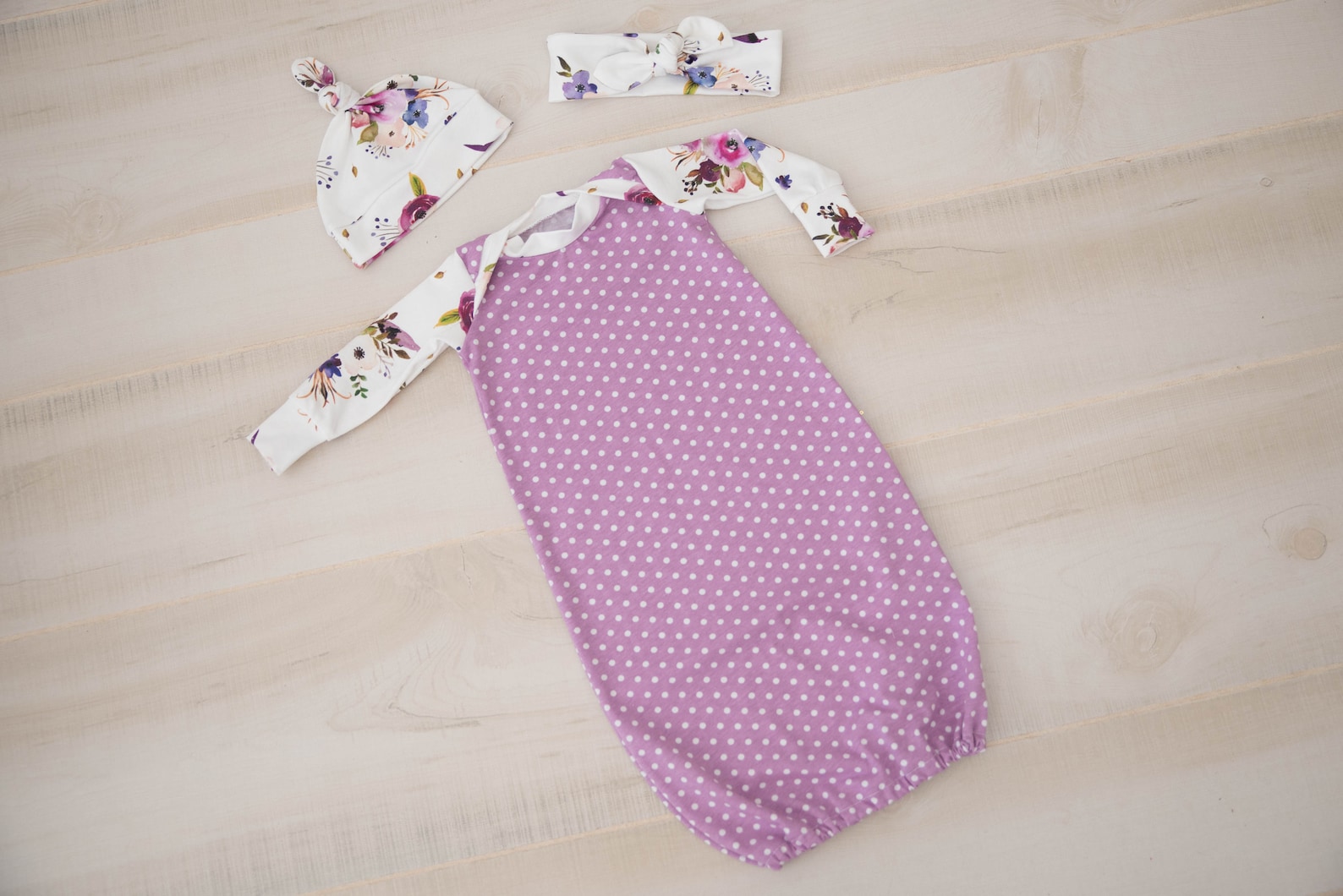 Baby Girl Coming Home Outfit Newborn Gown: Violet Purple - Etsy