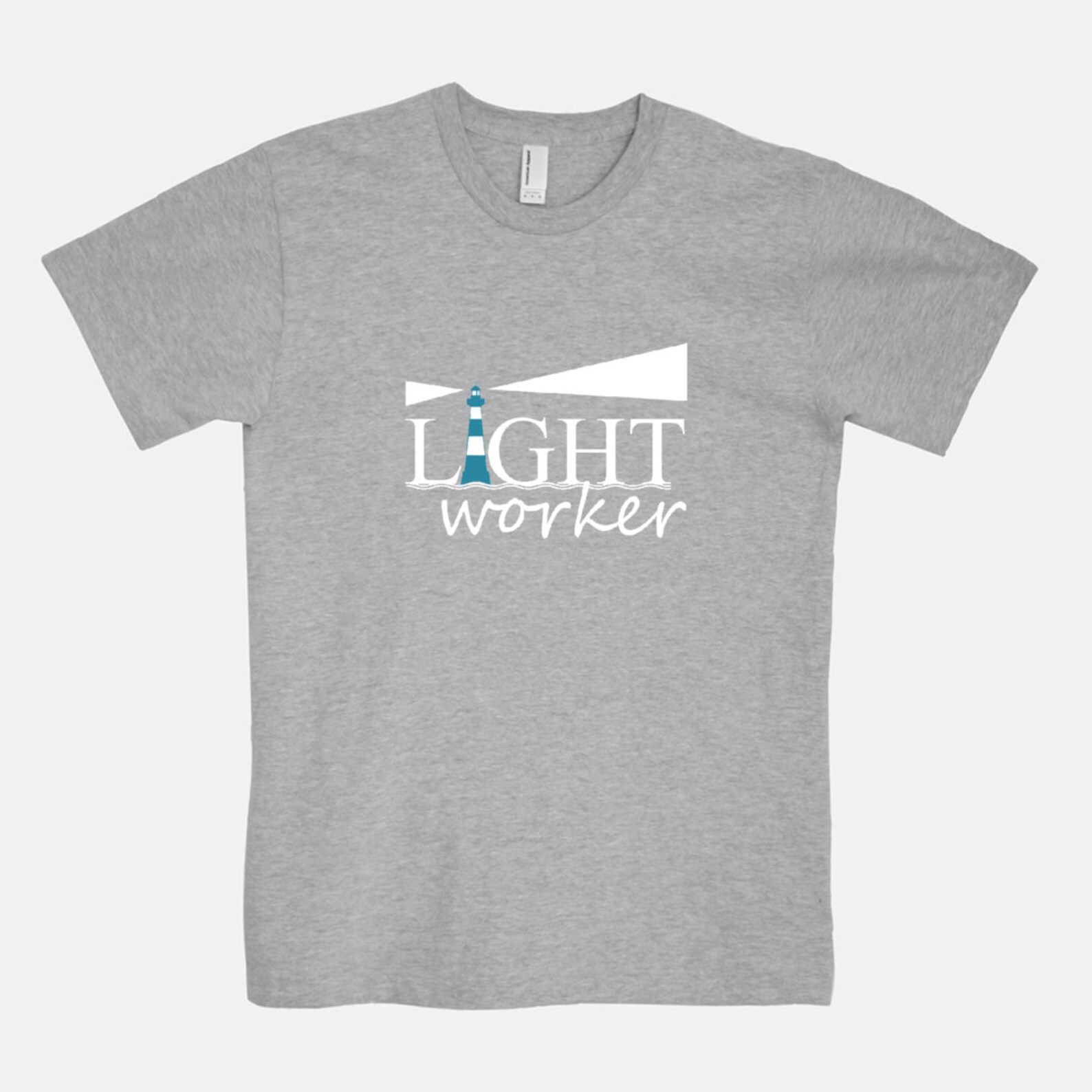 Lightworker - Unisex T-shirt Tee Black T-shirt Lighthouse Inspirational ...