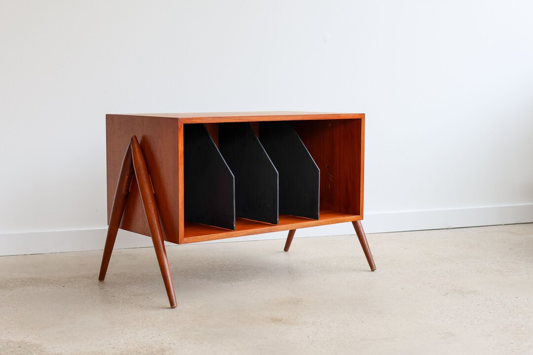 Mid-century Danish Modern Teak Record Storage Shelf - Etsy