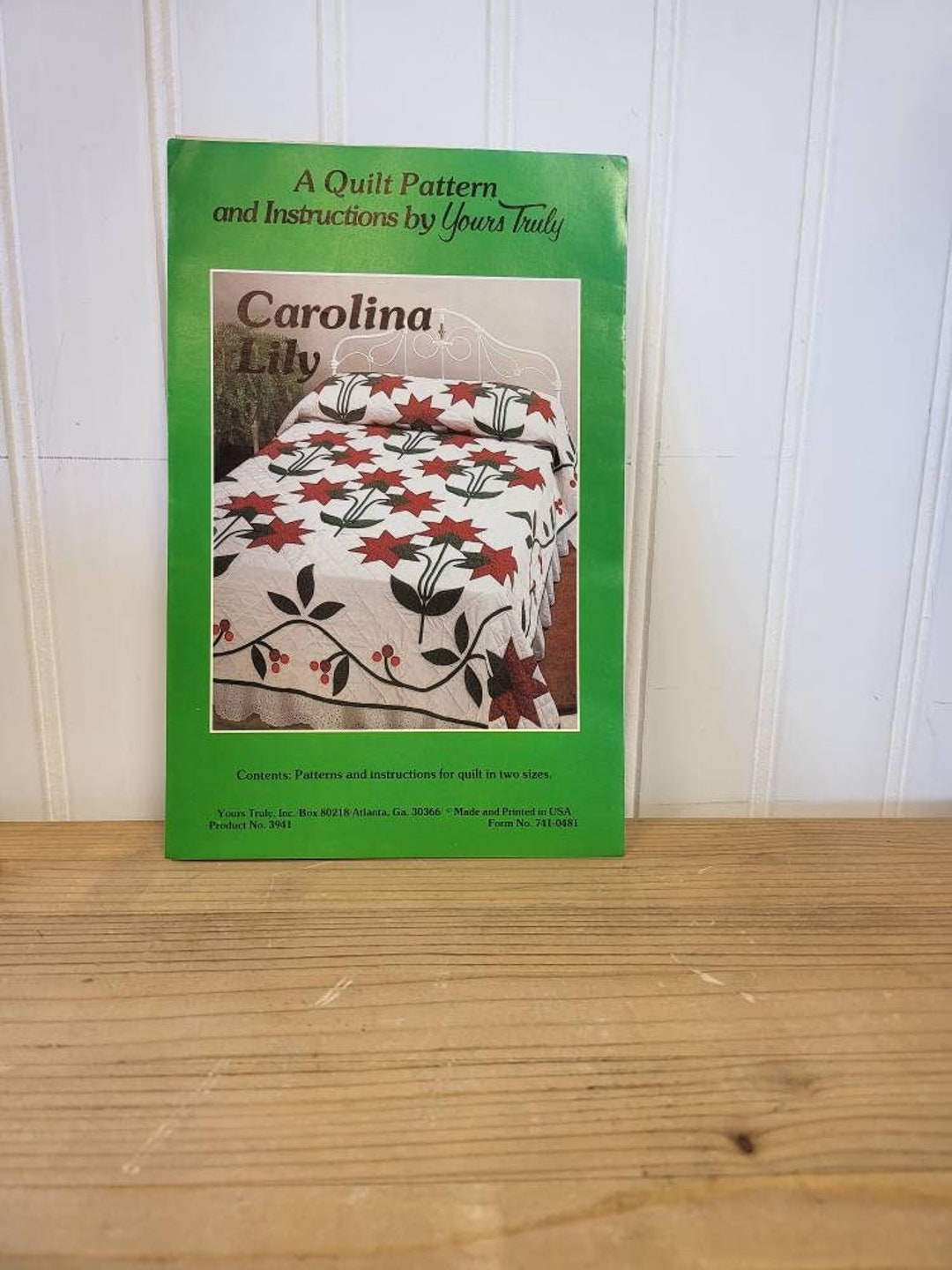 Yours Truly Carolina Lily Quilt Pattern, Queen Double or King Size ...