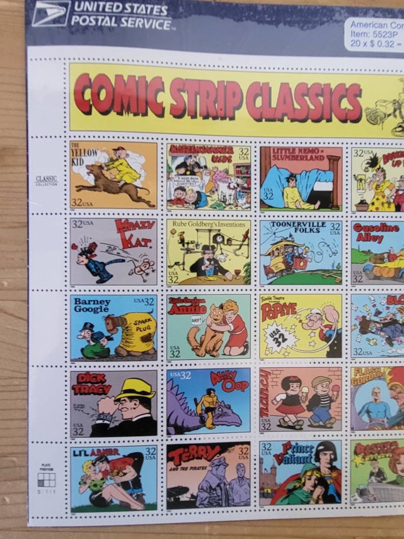 Comic Strip Classics Stamp Sheet US Postal Stamps Gasoline - Etsy