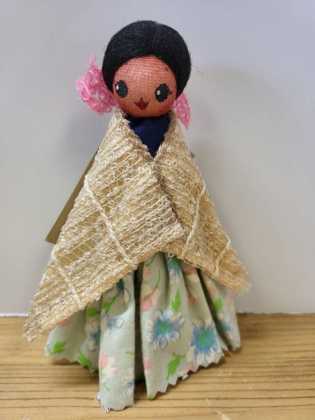 Vintage Native American Peg People Doll by Artist Carolyn Sandoval ...