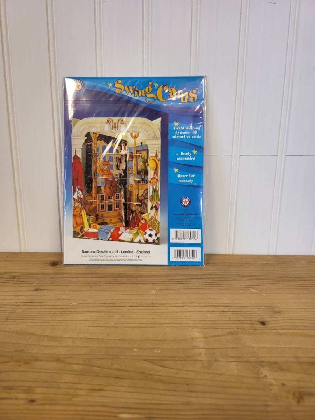 Santoro Graphics, Swing Cards, 3D Interactive Card, Cat Greeting Card ...