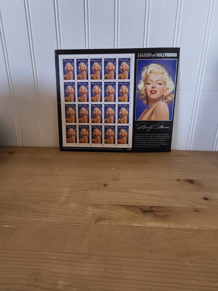 Legends of Hollywood Marilyn Monroe Stamp Sheet, 32 Cent Stamps, US ...