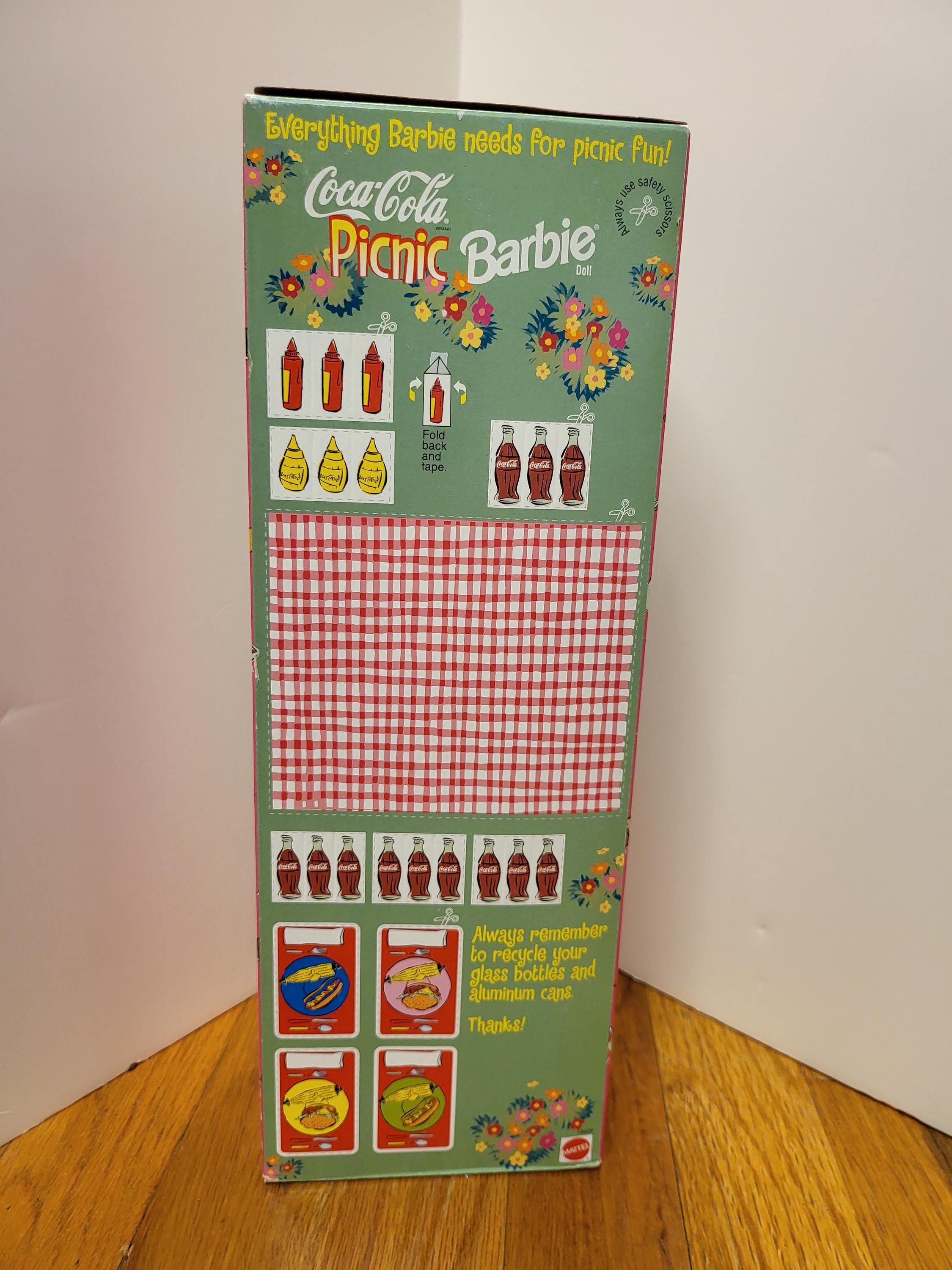 1997 Coca Cola Picnic Barbie Doll, Special Edition, Toy Coke Bottle ...