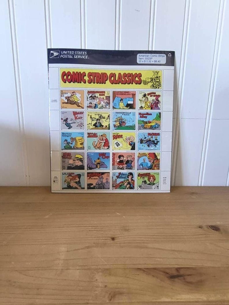 Comic Strip Classics Stamp Sheet, US Postal Stamps, Gasoline Alley, Li ...