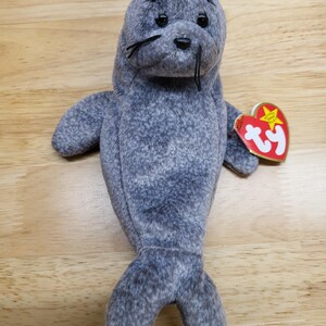 Beanie Babies Collection Slippery, Vintage Seal Beanie Baby, Date of ...