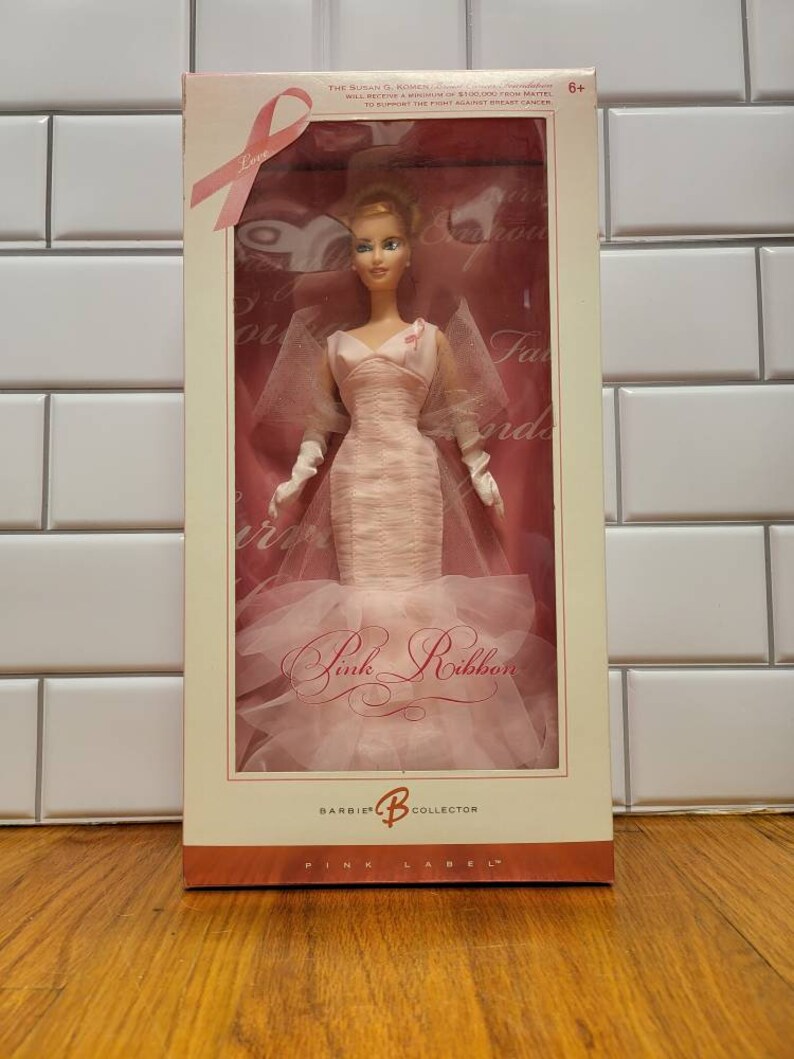 Pink Ribbon Barbie, Vintage Barbie Doll, Barbie Collector, Mattel ...