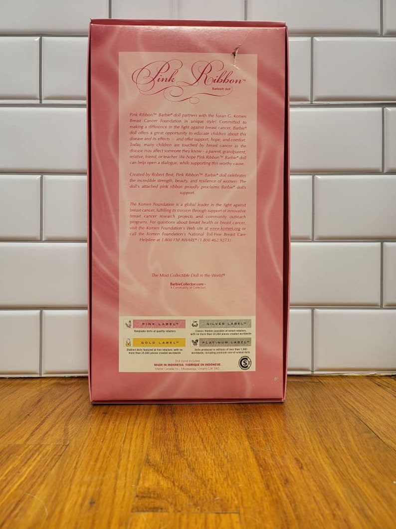 Pink Ribbon Barbie, Vintage Barbie Doll, Barbie Collector, Mattel ...