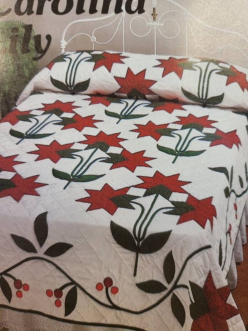 Yours Truly Carolina Lily Quilt Pattern, Queen Double or King Size ...