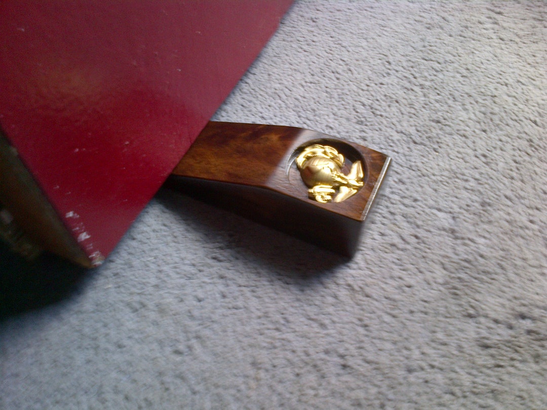 Door Stop Wedge Hardwood Carpet Floor Solid Walnut With EGA Embedded - Etsy