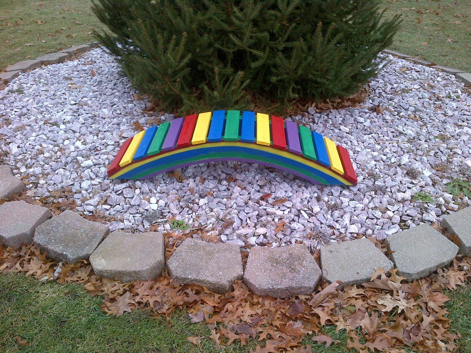 47 Wood Garden Bridge Rainbow Multi Colors Pet Memorial - Etsy