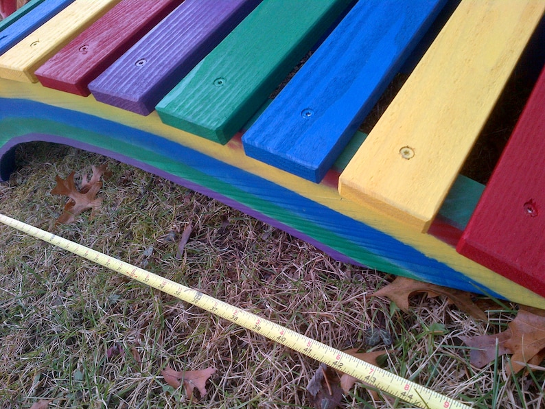 47 Wood Garden Bridge Rainbow Multi Colors Pet Memorial - Etsy