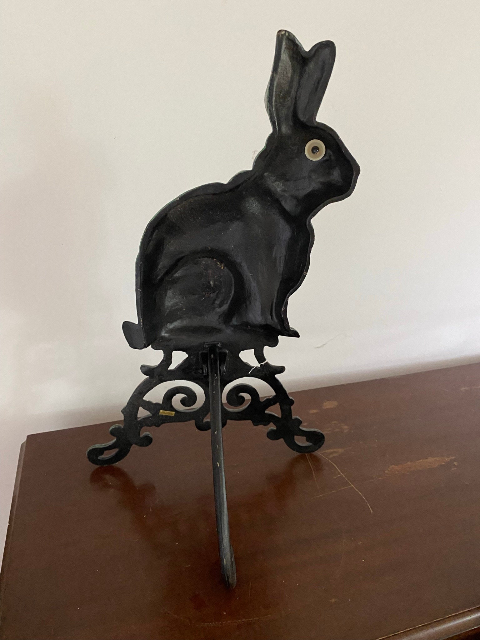 Vintage Bunny Rabbit Metal Door Stop Bookend Rustic Farm Country Fall ...