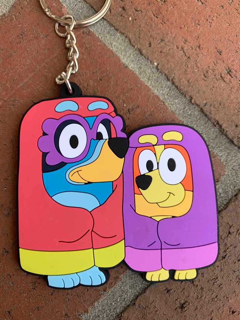 Bluey Inspired Fan-made grannies Keychain Grade B - Etsy
