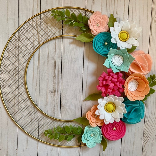 Modern Spring Wreath - Etsy