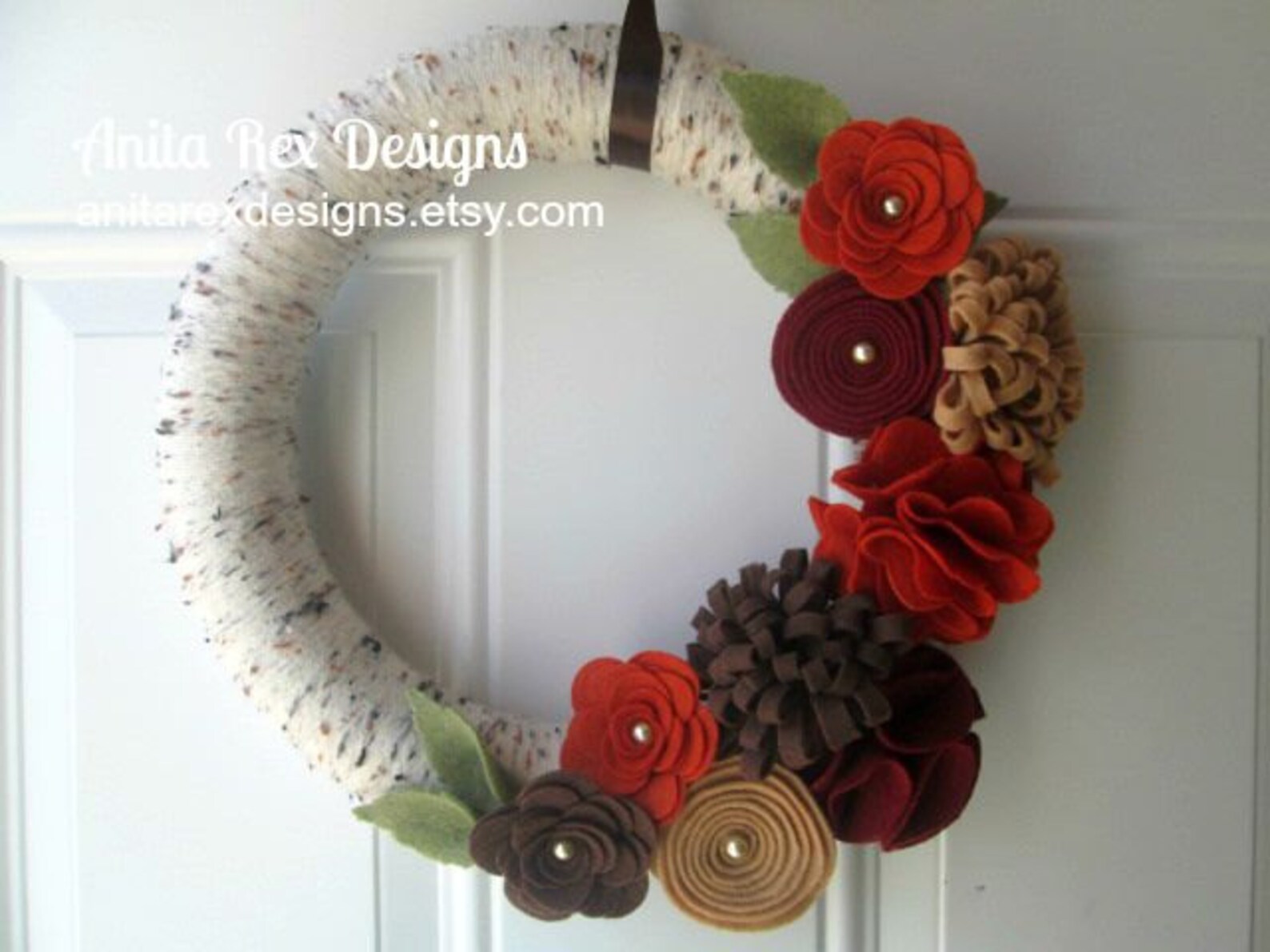Fall Wreath Yarn Wreath Fall Yarn Wreath Autumn Wreath - Etsy