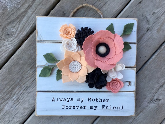 Felt Flowers Sign Felt Flower Mini Hoop Wreath Ameroonie Designs